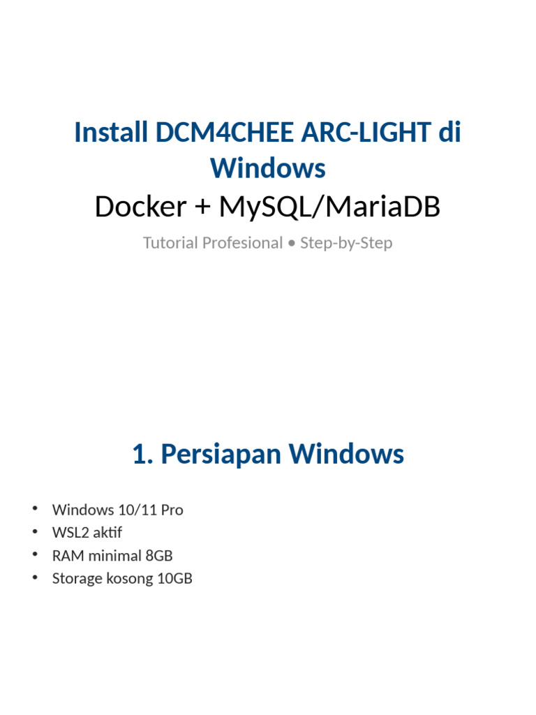 dcm4chee_mysql_docker_pro_tutorial | PDF