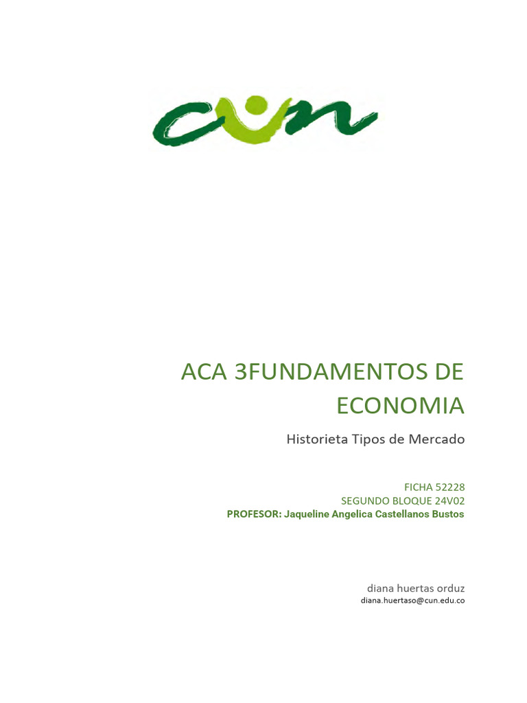Aca 3 Tipos de Mercado - Economia | PDF | Mercado (economía) | Oligopolio