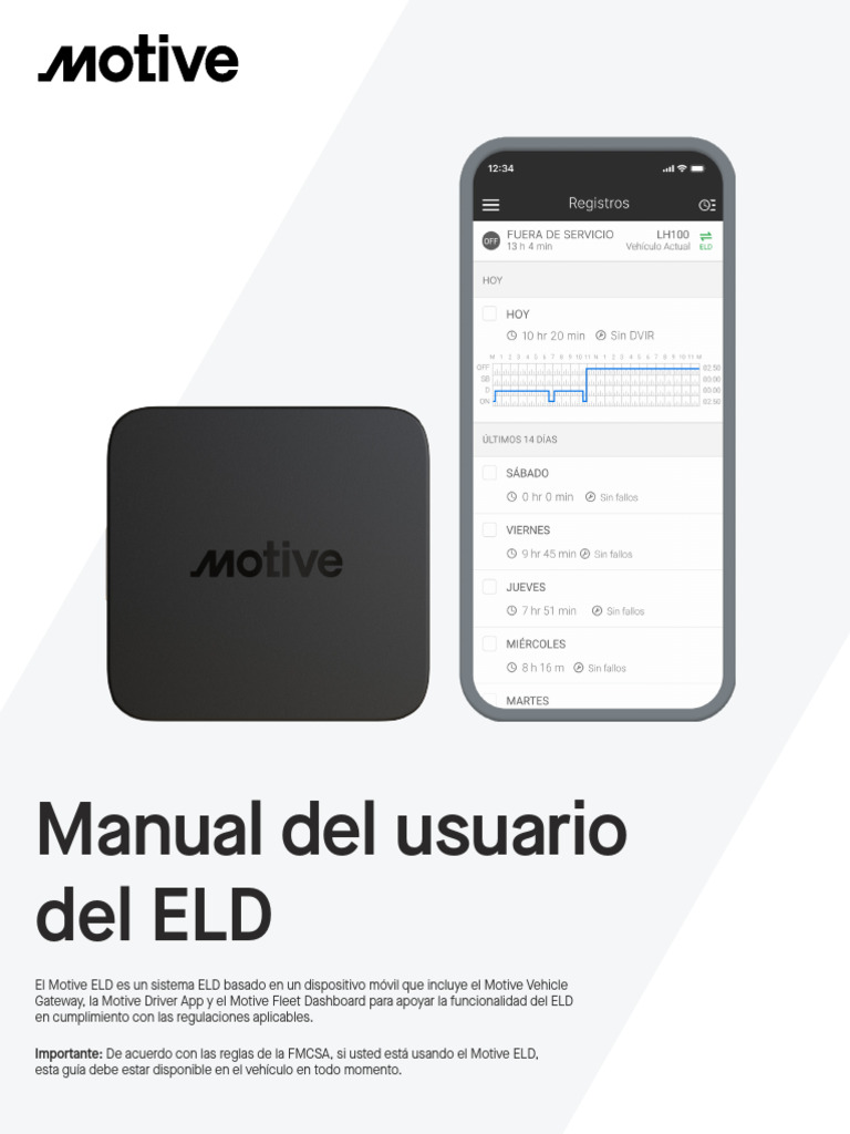 Motive ELD User Manual - Spanish | PDF | Aplicación movil | Diodo ...