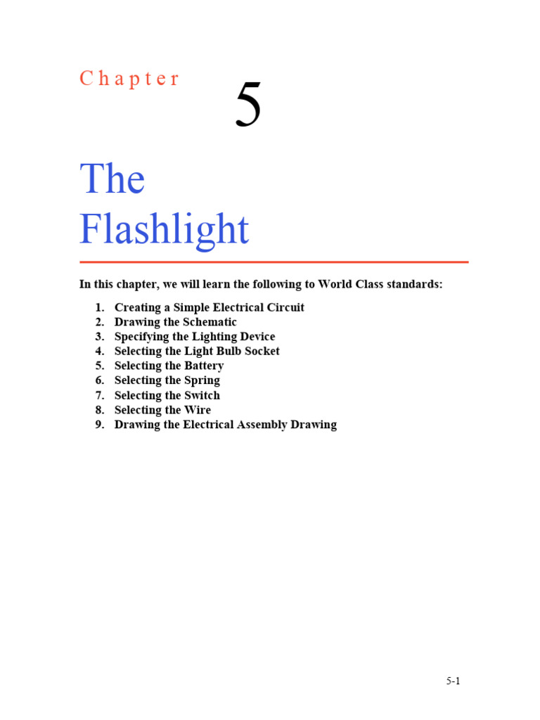 Flashlight Design: Electrical Circuit Guide | PDF | Incandescent Light ...