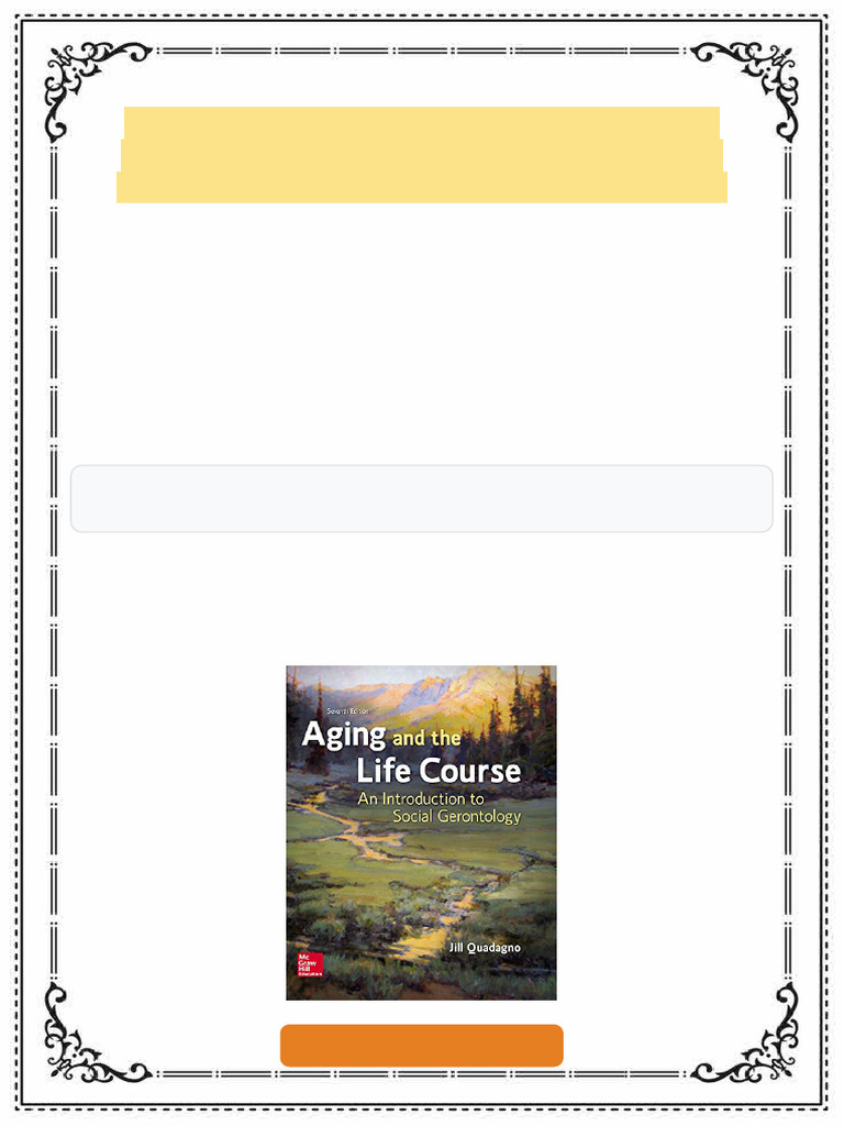 Aging and The Life Course: An Introduction To Social Gerontology ...