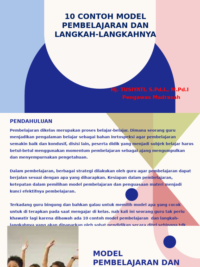 10 Model Pembelajaran Efektif dan Langkahnya | PDF