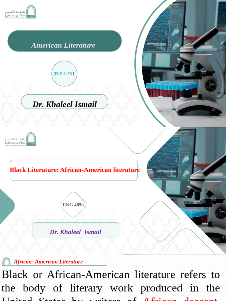 13-14 Black Literature African-American Literature | PDF | African ...