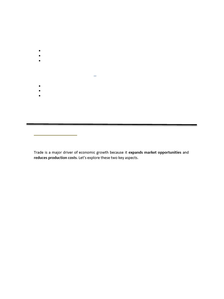 How Trade Drives Economic Growth. | PDF