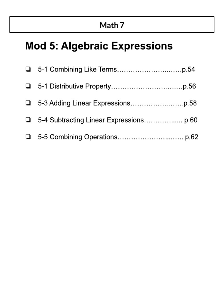 Math 7 Mod 5 | PDF
