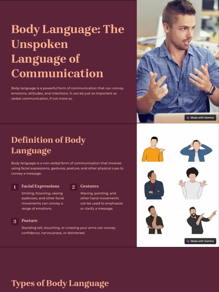 Body Language The Unspoken Language of Communication | PDF | Body ...