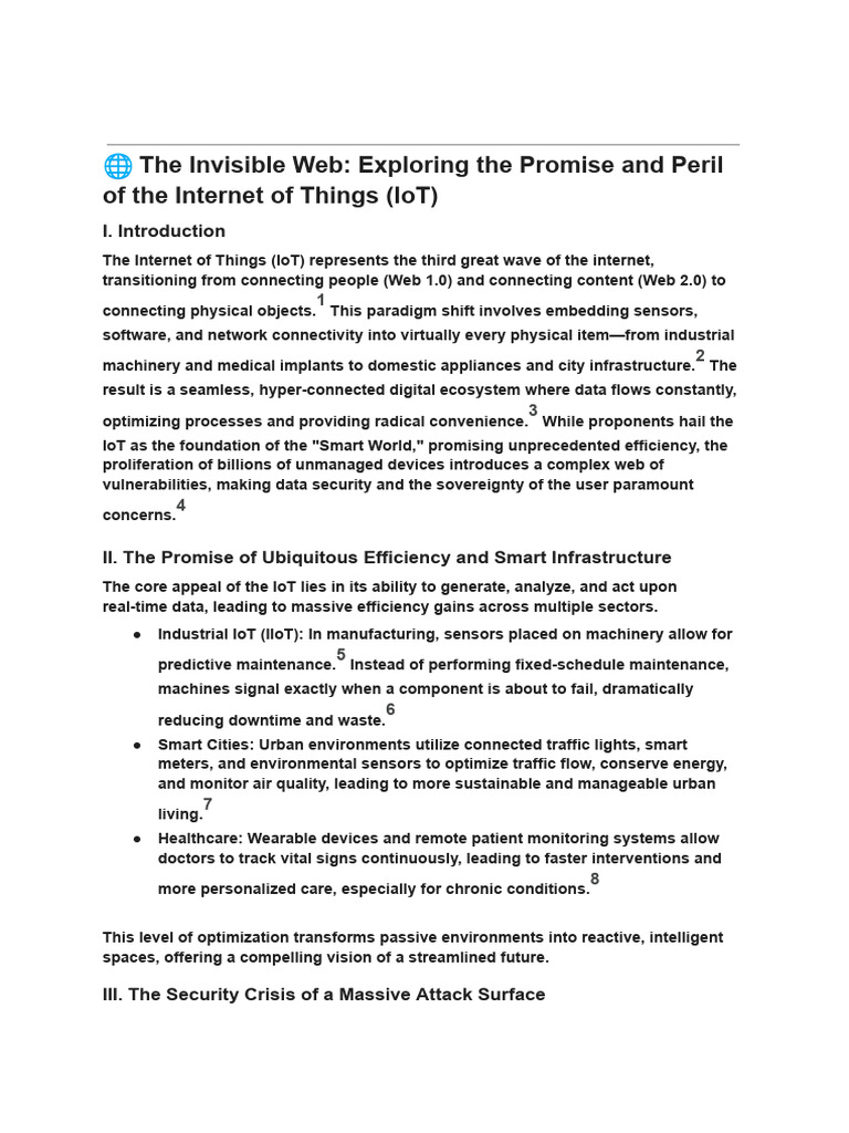 The Invisible Web - Exploring The Promise and Peril of The Internet of ...