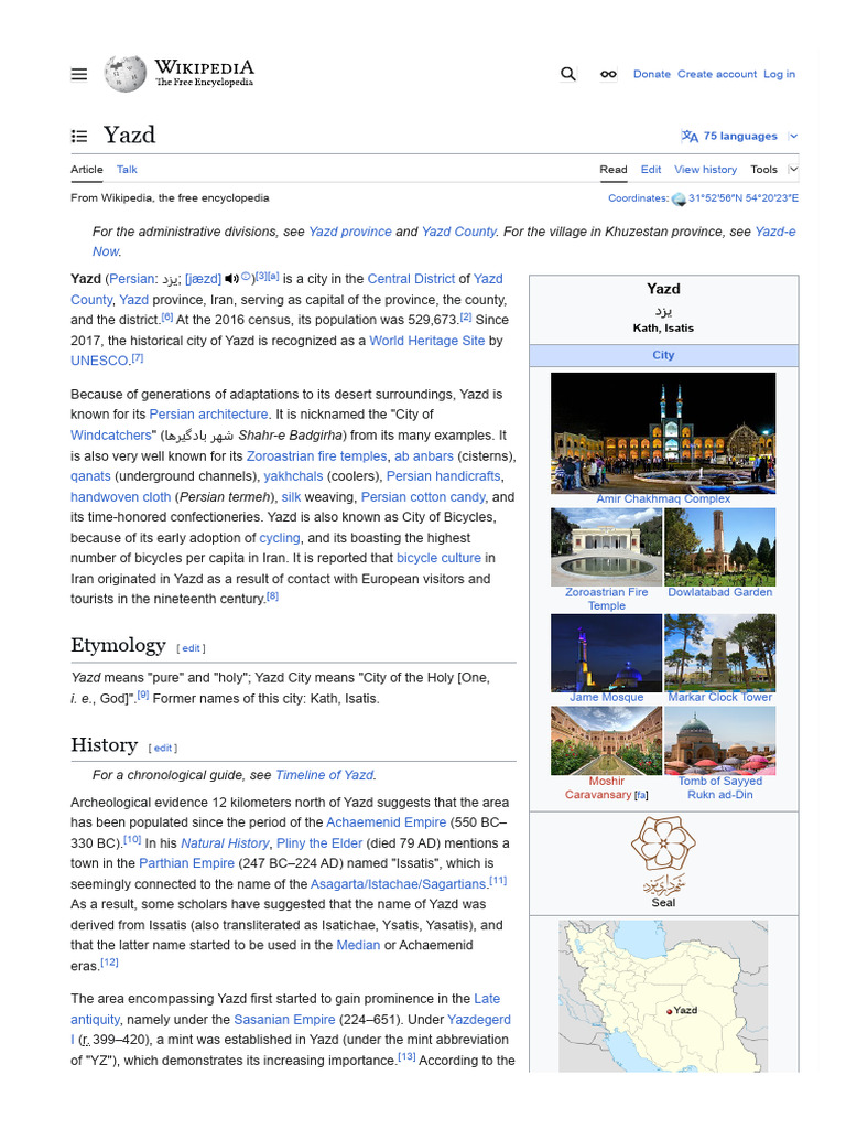 En Wikipedia Org Wiki Yazd... | PDF