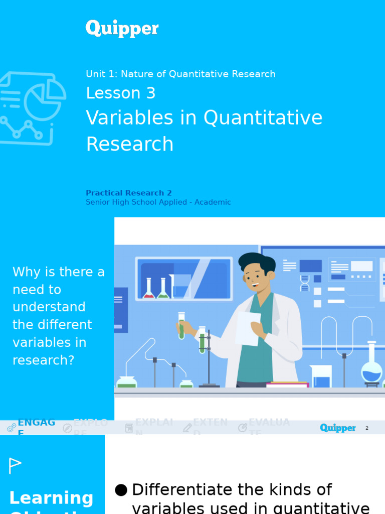 FINAL PPT PR2!11!12 Q1 0103 UNIT 1 LESSON 3 Variables in Quantitative Research | PDF ...