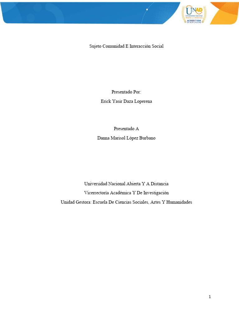 Erick Yasir Daza Loperena | PDF | Educación en artes liberales ...