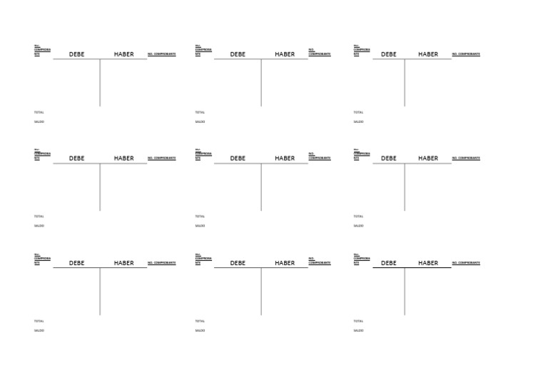 Modelo Libro Mayor PDF | PDF