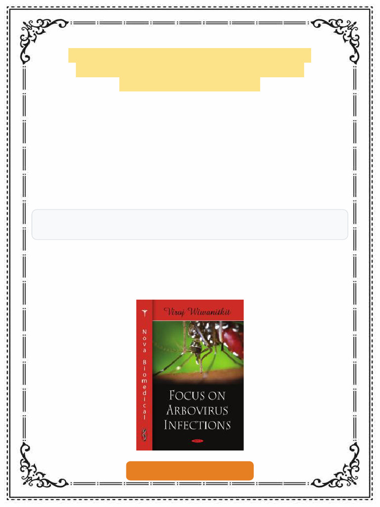 Focus on Arbovirus Infections 1st Edition Viroj Wiwanitkit ebook ...