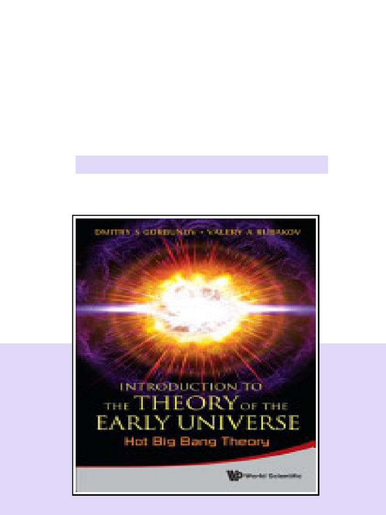 Introduction To The Theory Of The Early Universe Cosmological ...