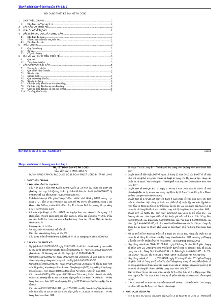 03- Cau Yen Lap II Km95+356.785.Bvtc | PDF