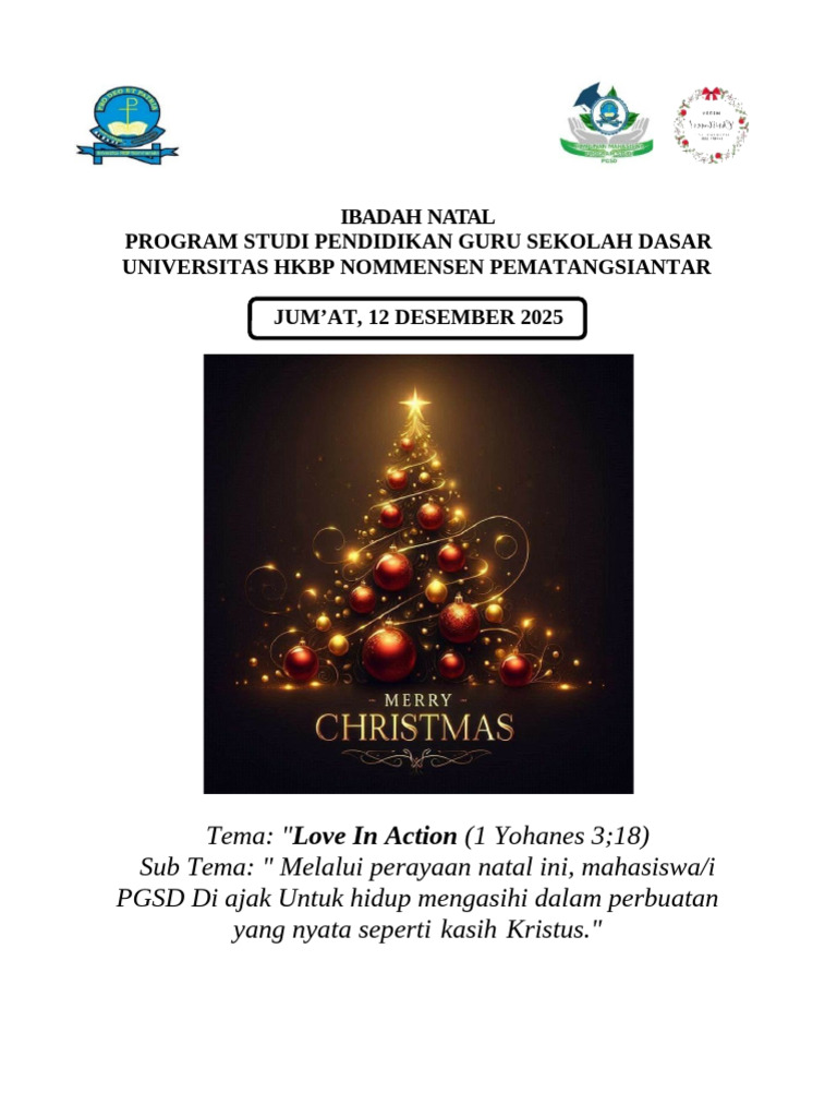 Ibadah Natal PGSD UHKBPNP 2025 | PDF