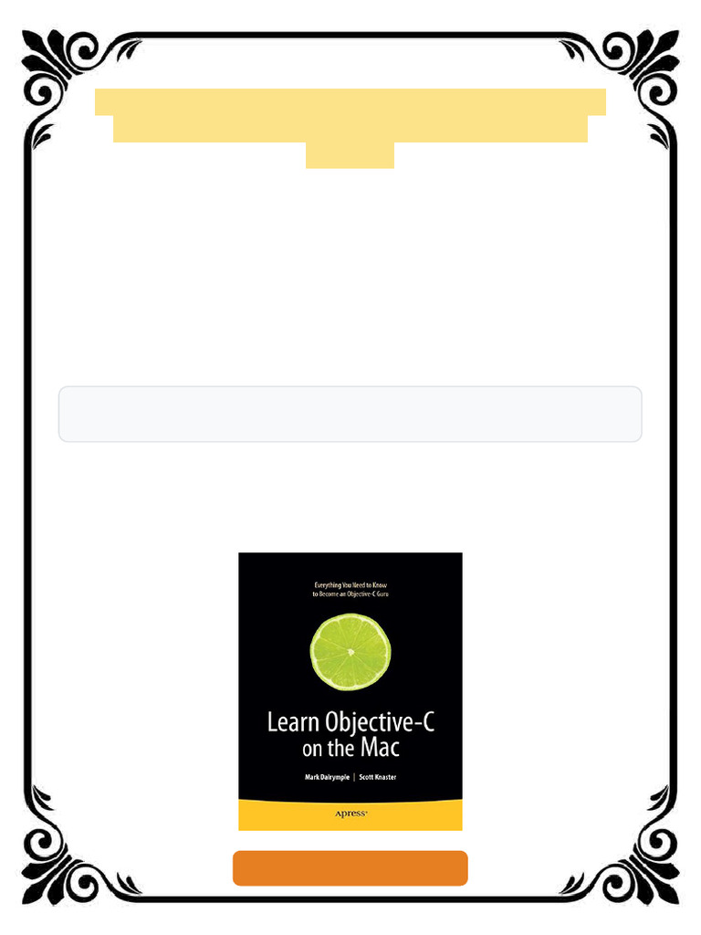 Learn Objective C on the Mac 1st Edition Dalrymple ebook reconstructed ...