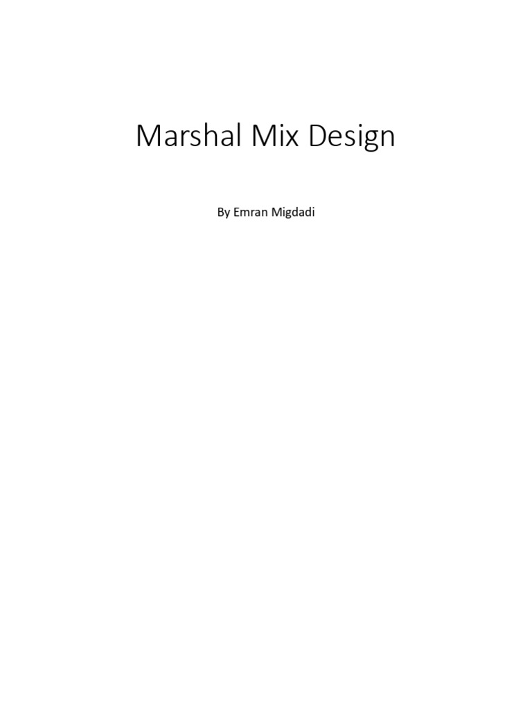 Optimal Asphalt Content in Marshall Mix Design | PDF | Road Surface ...