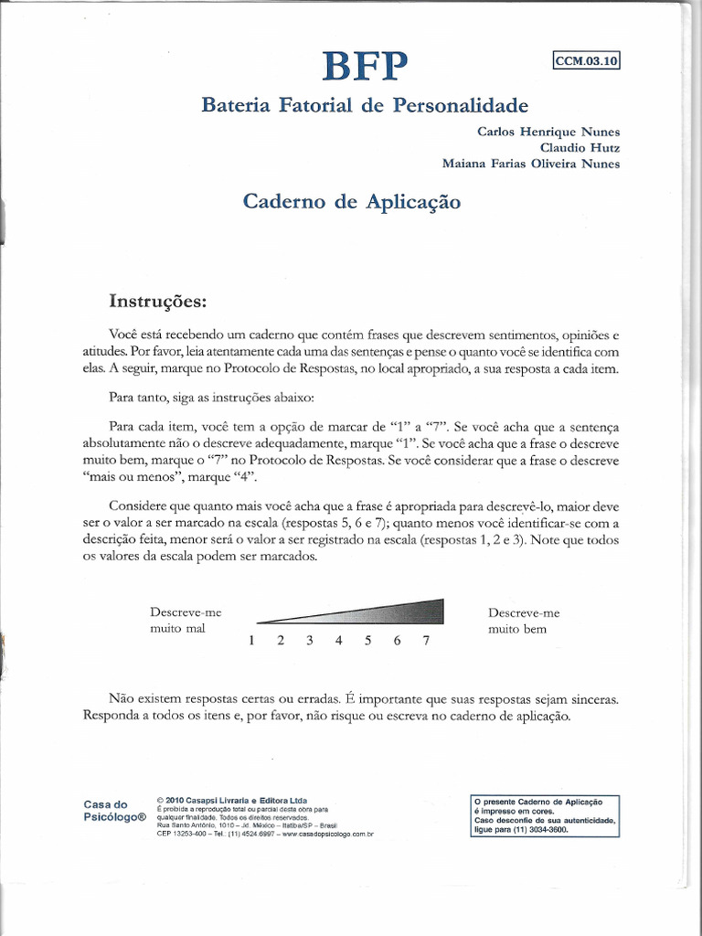 BFP - Caderno | PDF