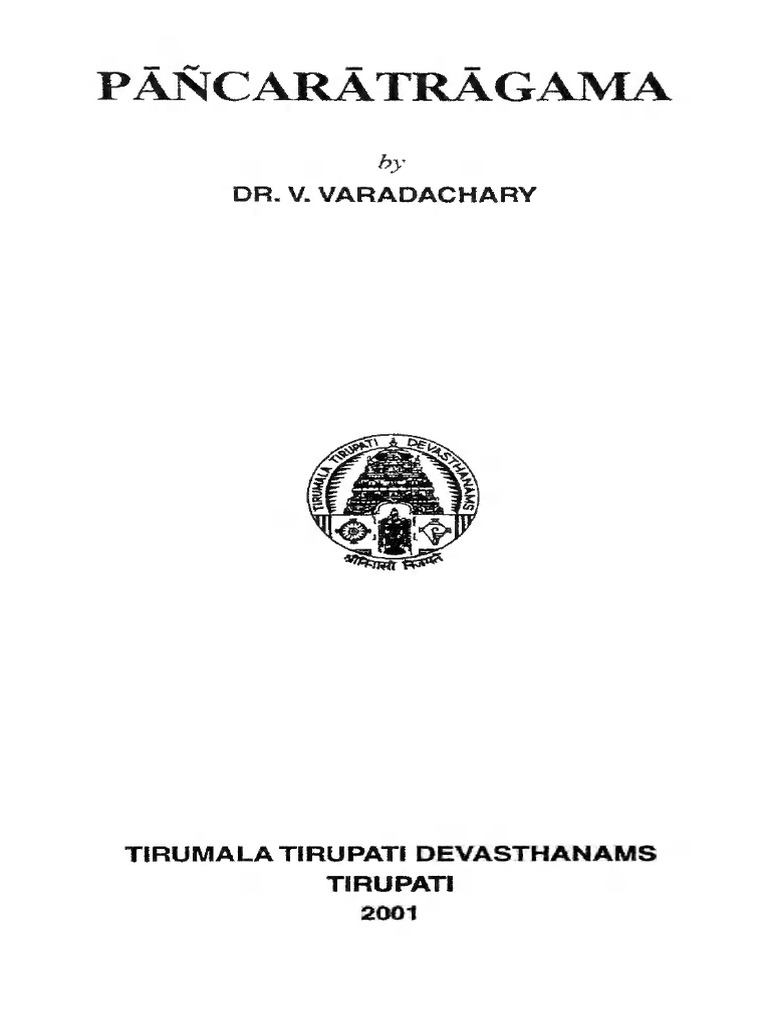 Pancharatra Agama: Insights and Practices | PDF | Tantra | Vedas