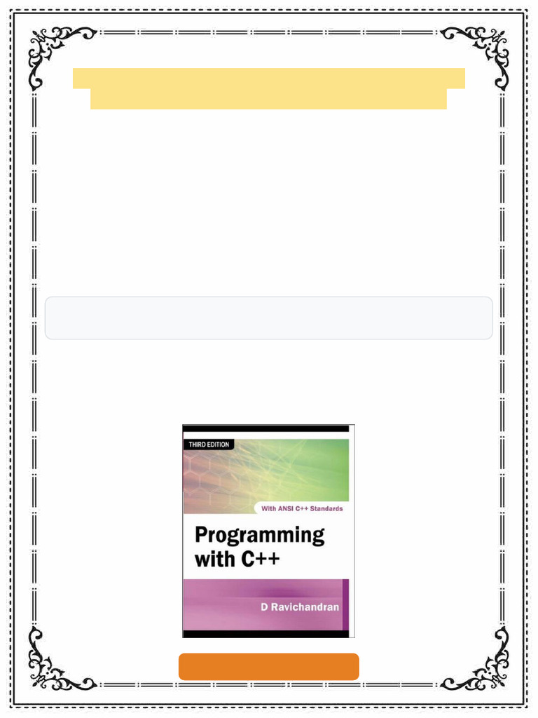 Programming With C 3rd Edition Ravichandran ebook 2025 re-release | PDF ...