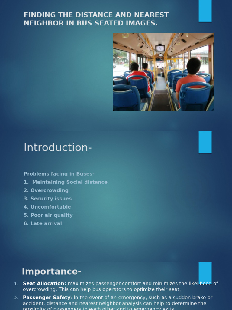 Finding The Nearest Distance in Bus Seated Images | PDF | Bus | Machine ...