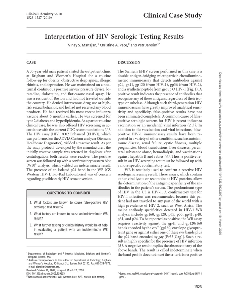Case Study HIV (Prefinal) | PDF | Diagnosis Of Hiv/Aids | Hiv
