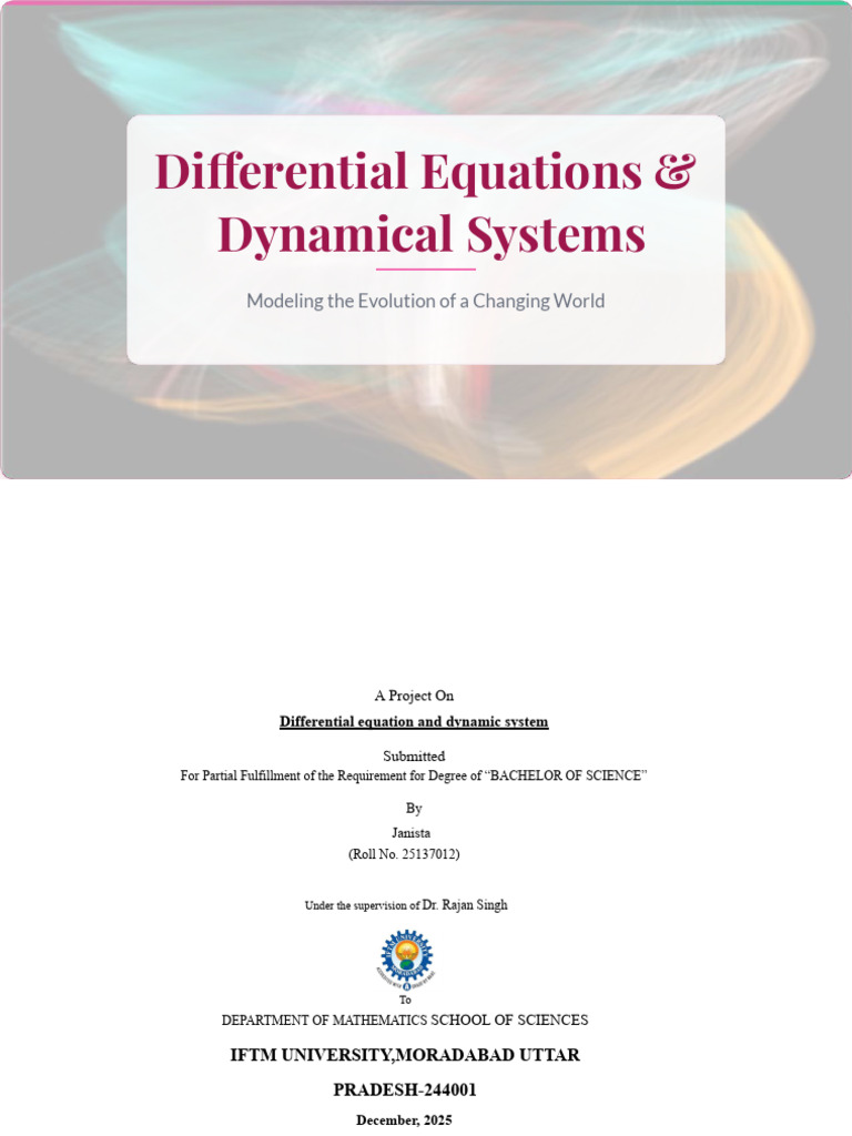 Differential Equations & Dynamical Systems-3 | PDF | Stability Theory ...