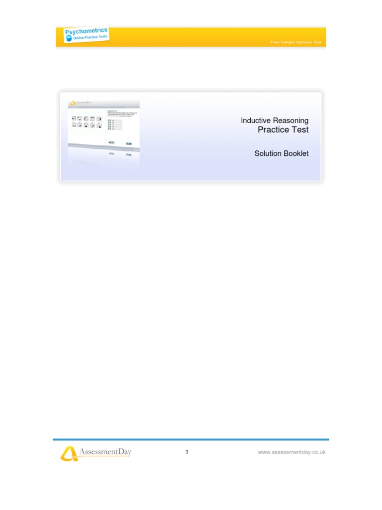 Inductive Reasoning Test2 Solutions | PDF | Triangle | Line (Geometry)