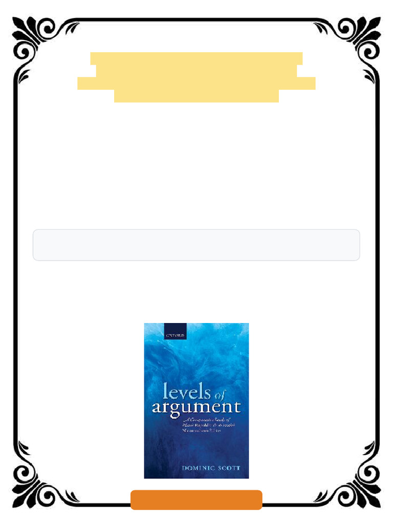 Levels of Argument A Comparative Study of Plato s Republic and ...
