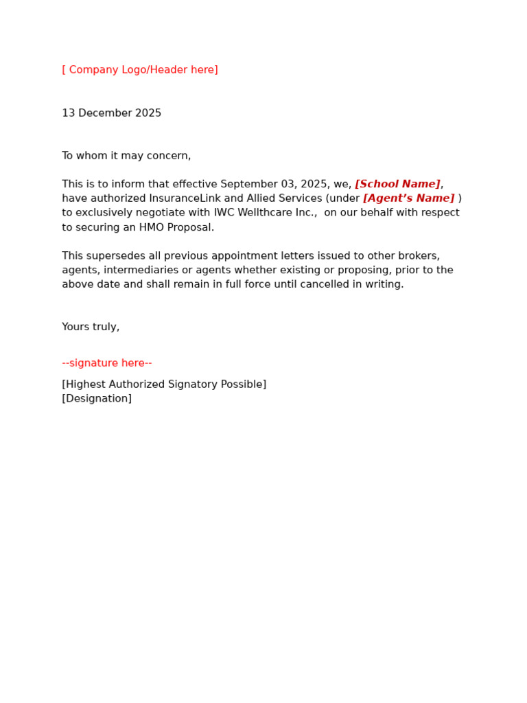 Exclusive HMO Negotiation Authorization | PDF