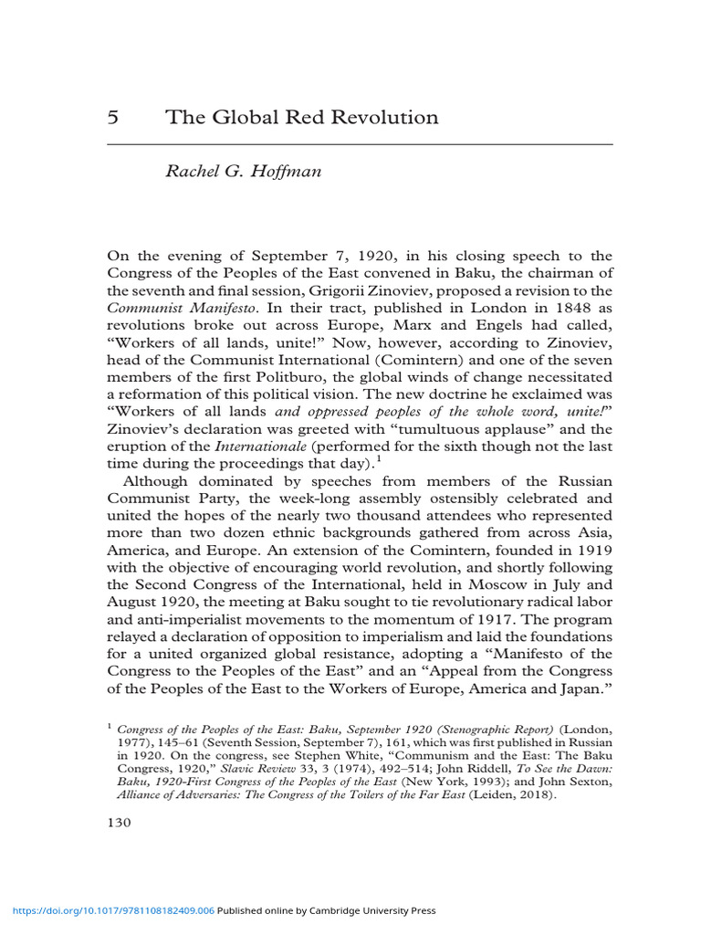 Global Impact of the Red Revolution | PDF | Russian Revolution ...