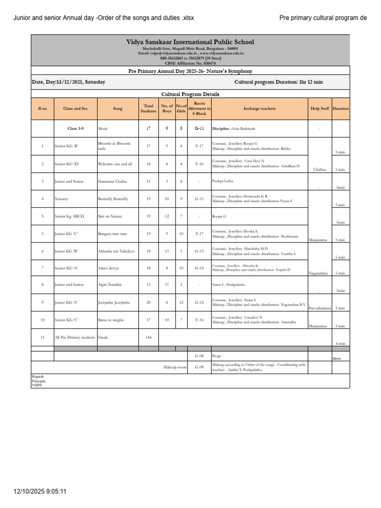 Annual Day Program Order 2025-26 | PDF