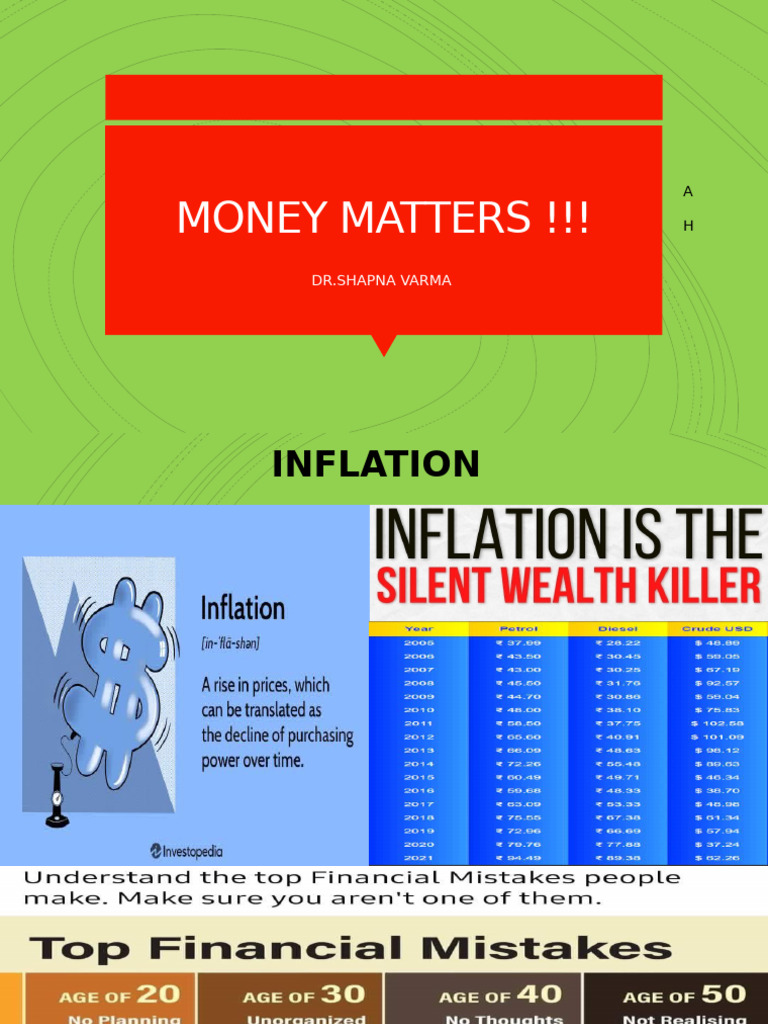 Money Matter Presentation | PDF | Investing | Insurance
