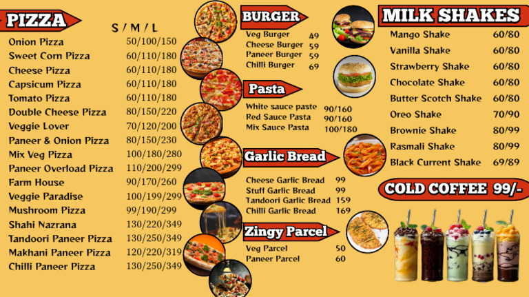 Menu Items and Prices List | PDF