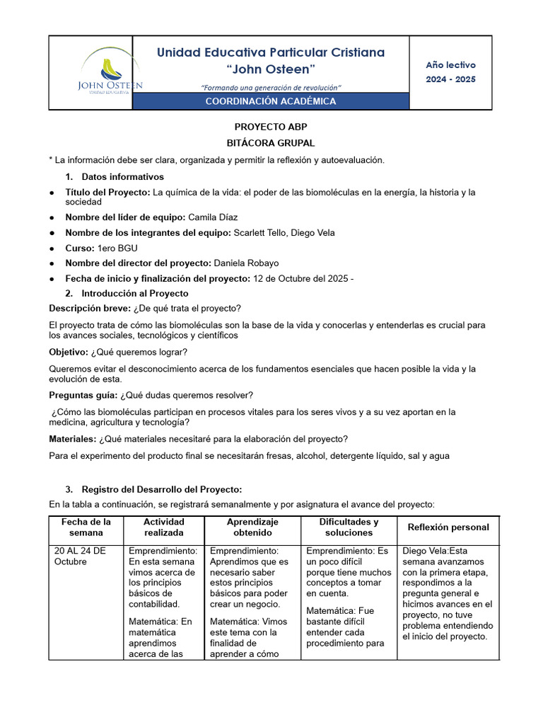 Bitacora Abp | PDF | Matemáticas | Química