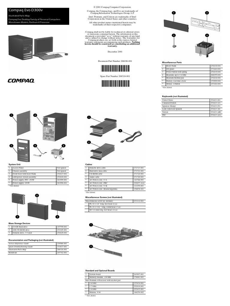 EVO D300V 268196-001 - Rev1 - Us | PDF | Computer Science | Office ...