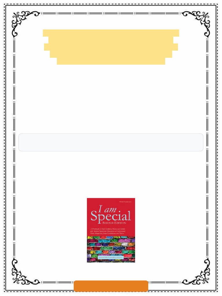 I Am Special A Workbook to Help Children Teens and Adults with Autism ...