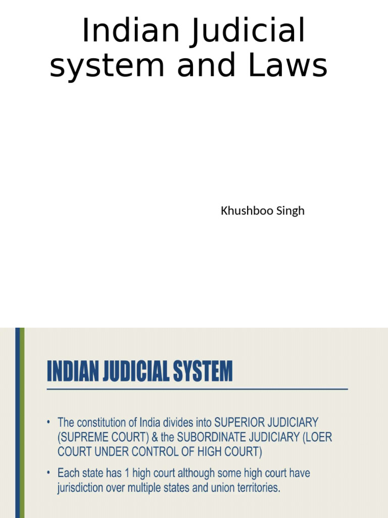 Indian Judicial System - NE | PDF