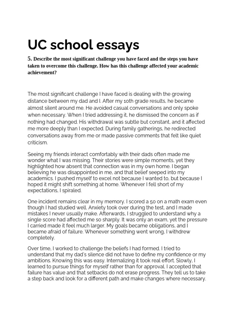 Uc School Essay Final | PDF