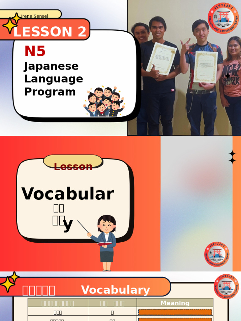 JLPT N5 Lesson 2 | PDF