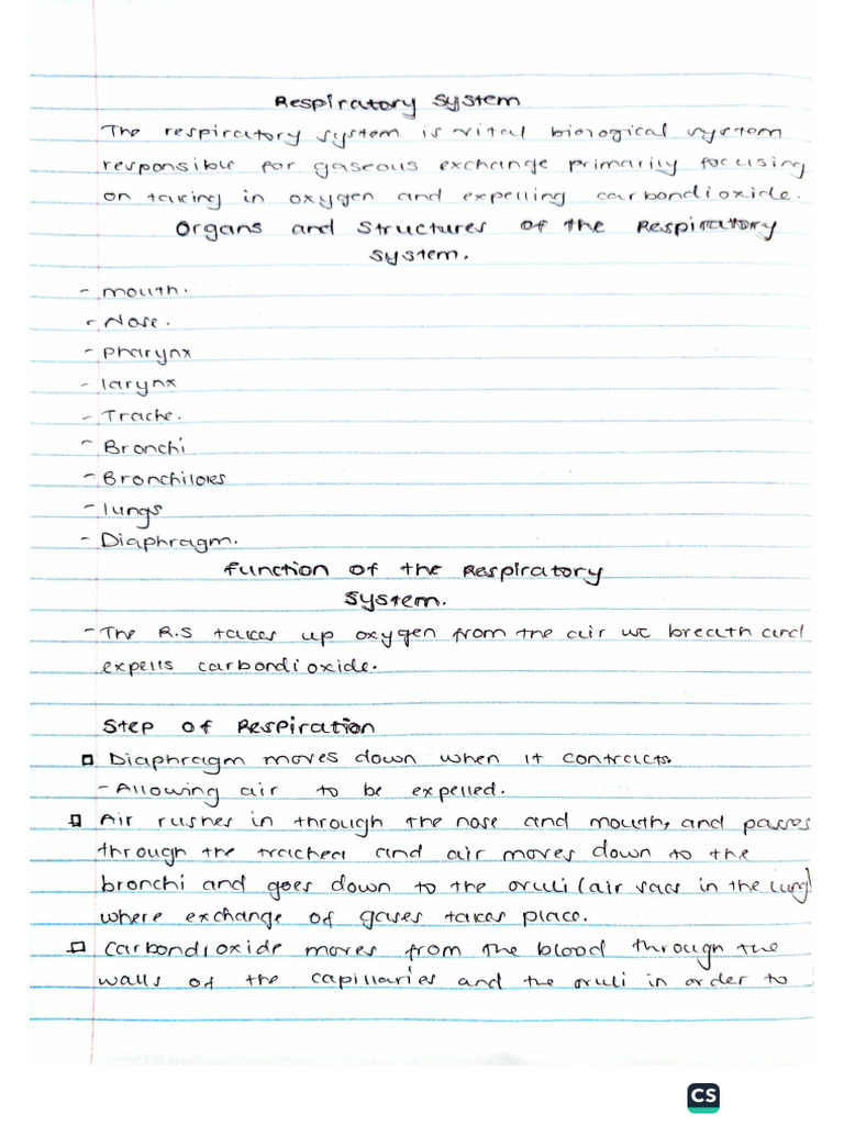 Pathology Handwritten Notes of Respiratory | PDF