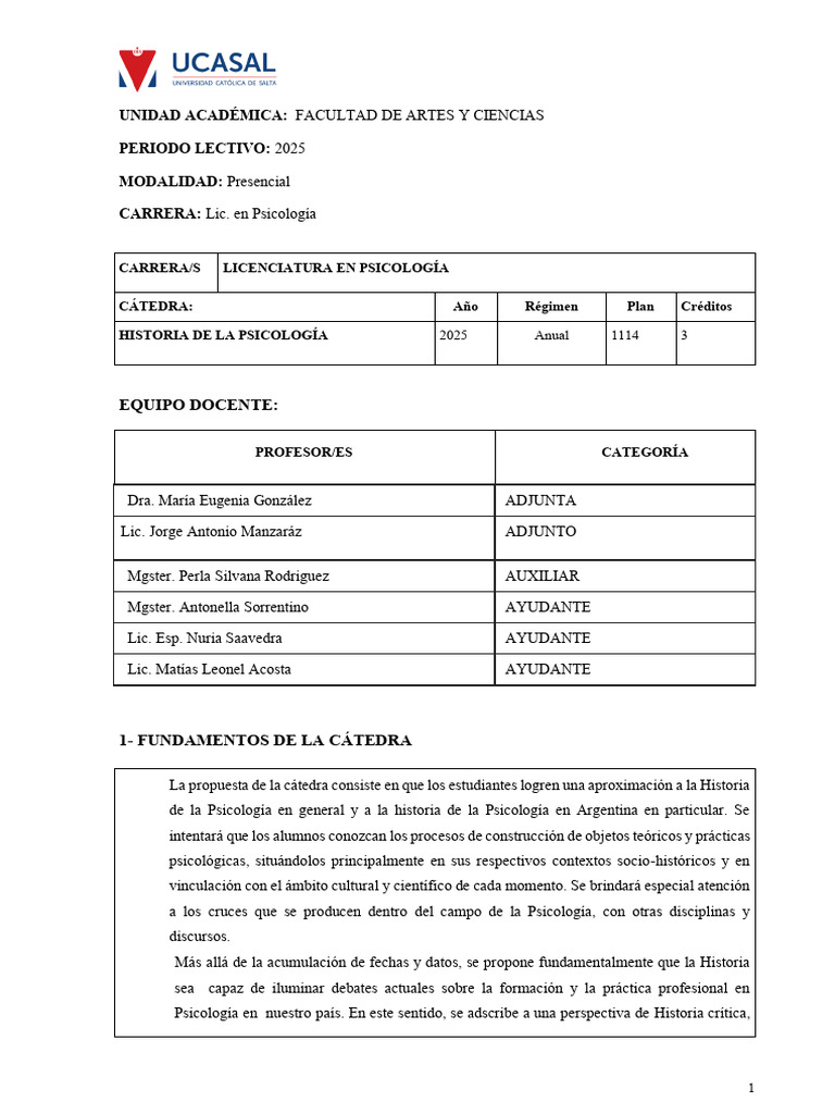 Programa 2025 | PDF | Sicología | Maestros