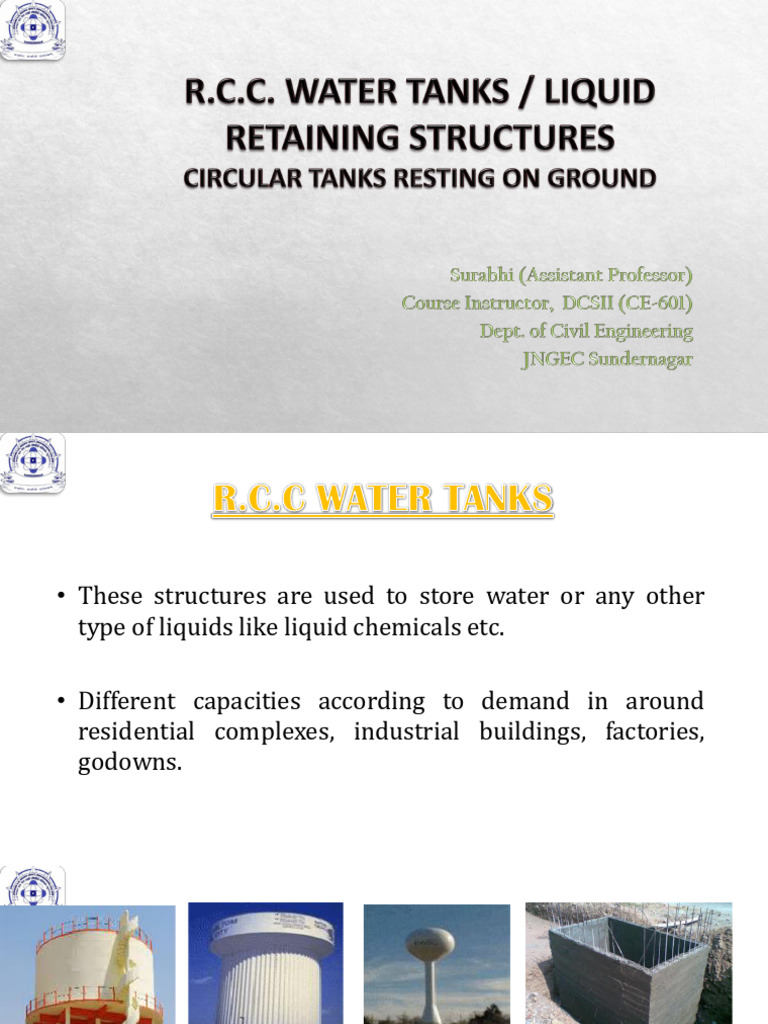 Circular Water Tanks On Ground | PDF | Concrete | Applied And ...