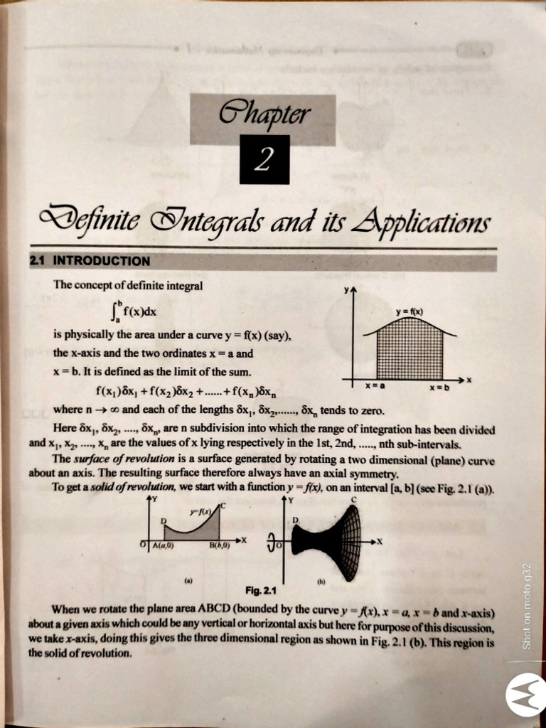 Chapter 2 Definite Integrals and Its Applications | PDF