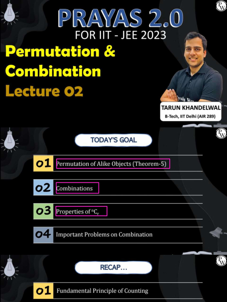 630fb0513132d90018a1e528 - ## - Permutation & Combination - 02 - Class ...