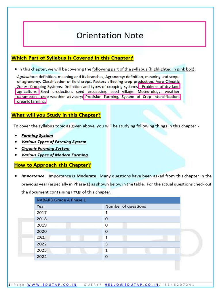1. Orientation Note Lyst1735291239264 | PDF | Agriculture ...