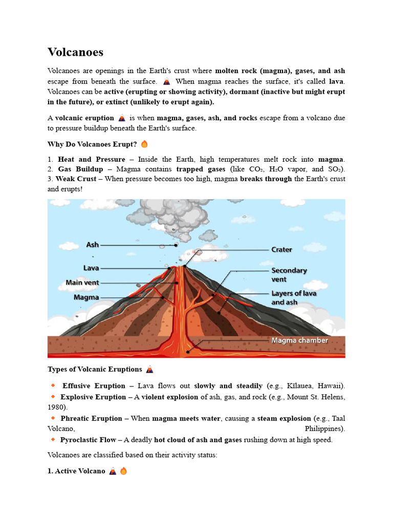 Volcanoes, It's Types and Ring of Fire | PDF | Volcano | Lava
