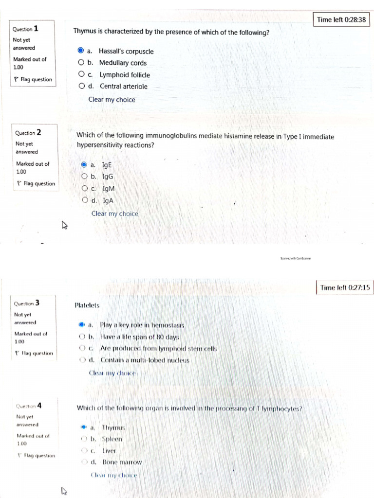 Blood Module Test B'26 | PDF