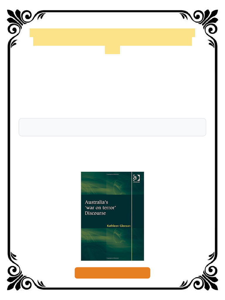 Australia s War on Terror Discourse Kathleen Glesson ebook premium pdf ...