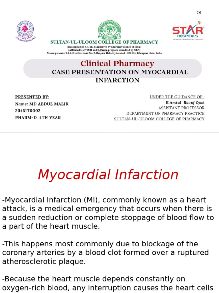 MD Abdul Malik EDIT | PDF | Myocardial Infarction | Atherosclerosis